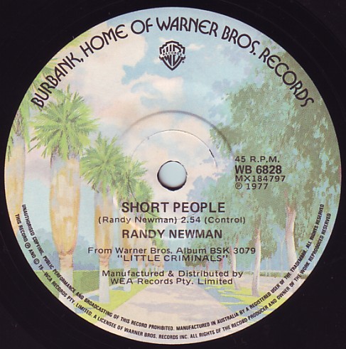 Short People / Old Man on the Farm by Randy Newman (Single; Warner Bros ...
