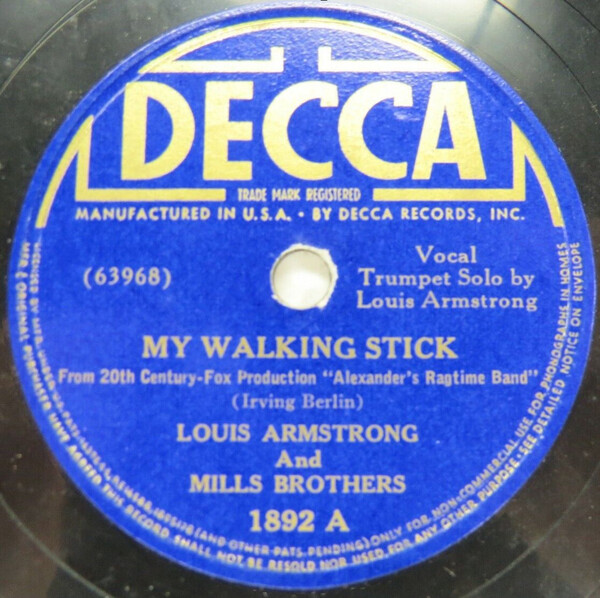 My Walking Stick / The Song Is Ended by Louis Armstrong & The Mills ...
