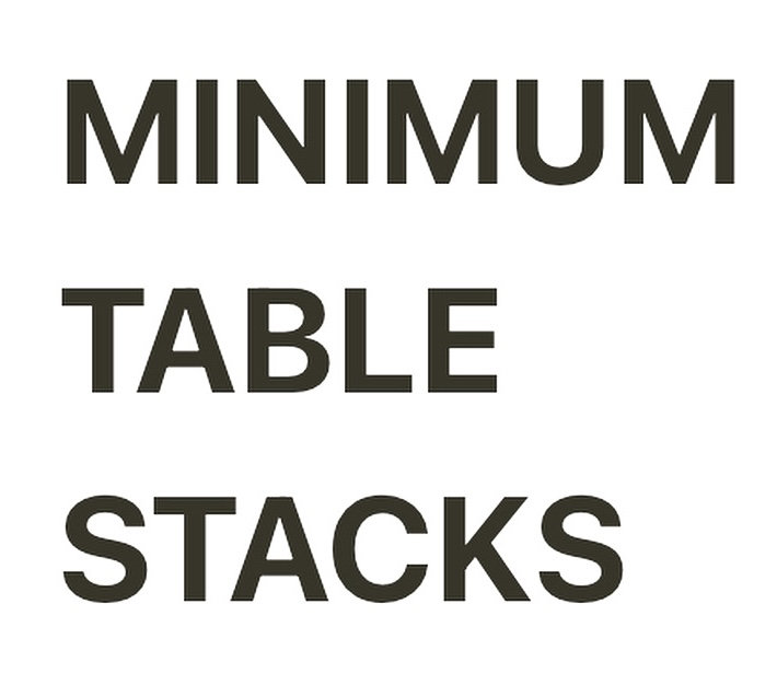 Minimum Table Stacks - Music label - Rate Your Music