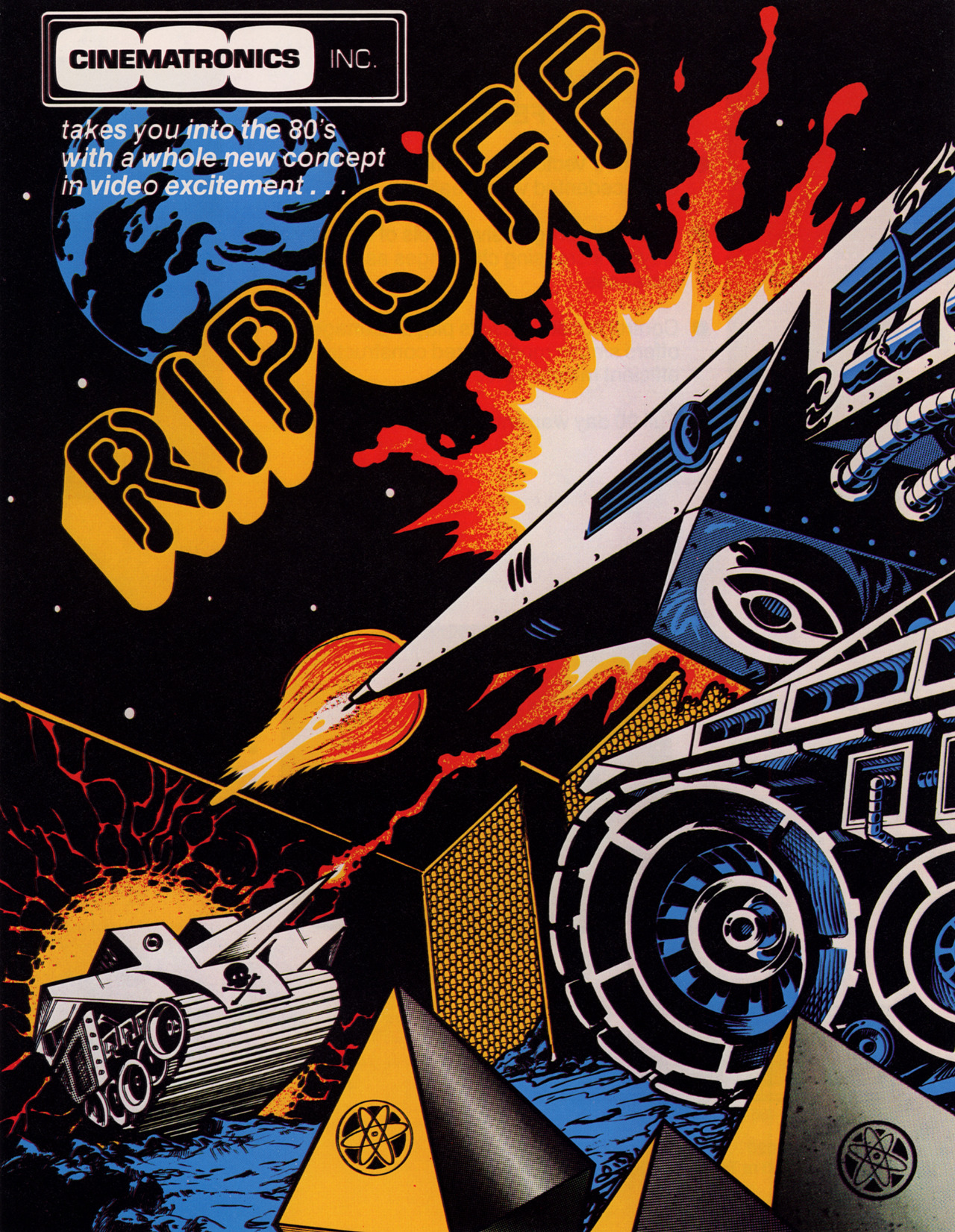 Rip Off (video game, multidirectional shooter, tank combat, vector ...