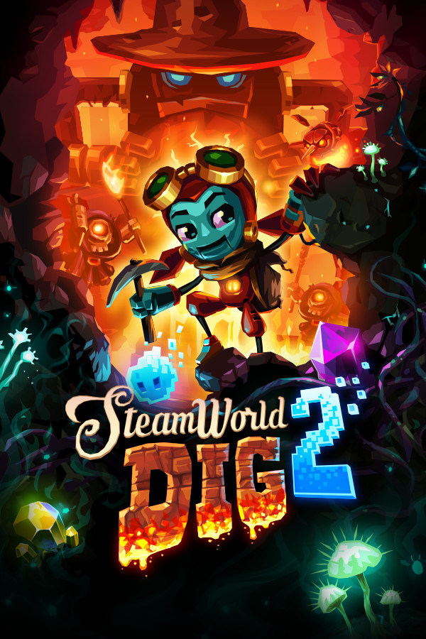 SteamWorld Dig 2 (video game, metroidvania, steampunk, western, robot ...
