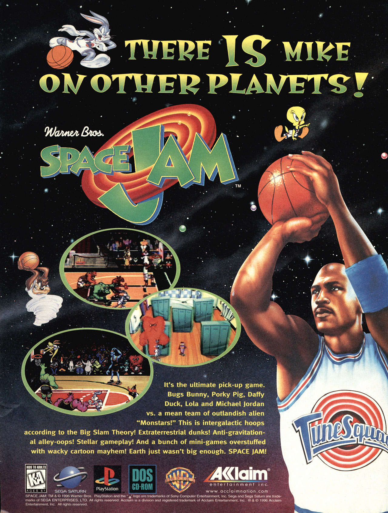 Space Jam (video game, basketball, fantasy, alien, licensed game, side ...