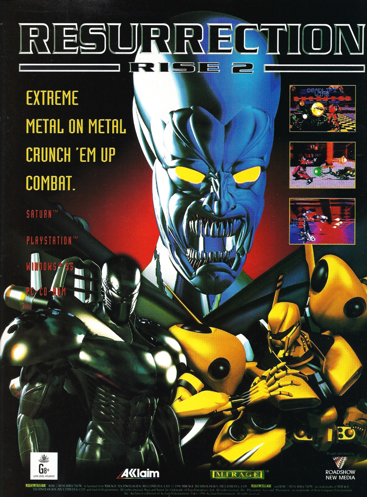 Rise 2: Resurrection (video game, 2D fighting, cyberpunk, robot, side ...