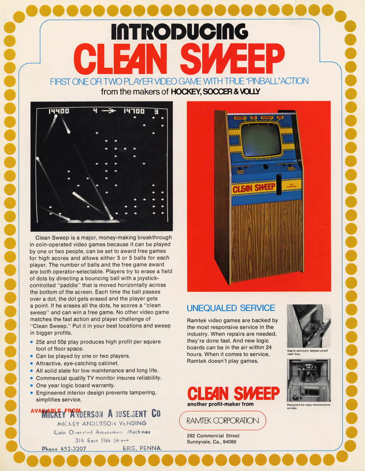 Clean Sweep (video game, ball and paddle, arcade) reviews & ratings ...
