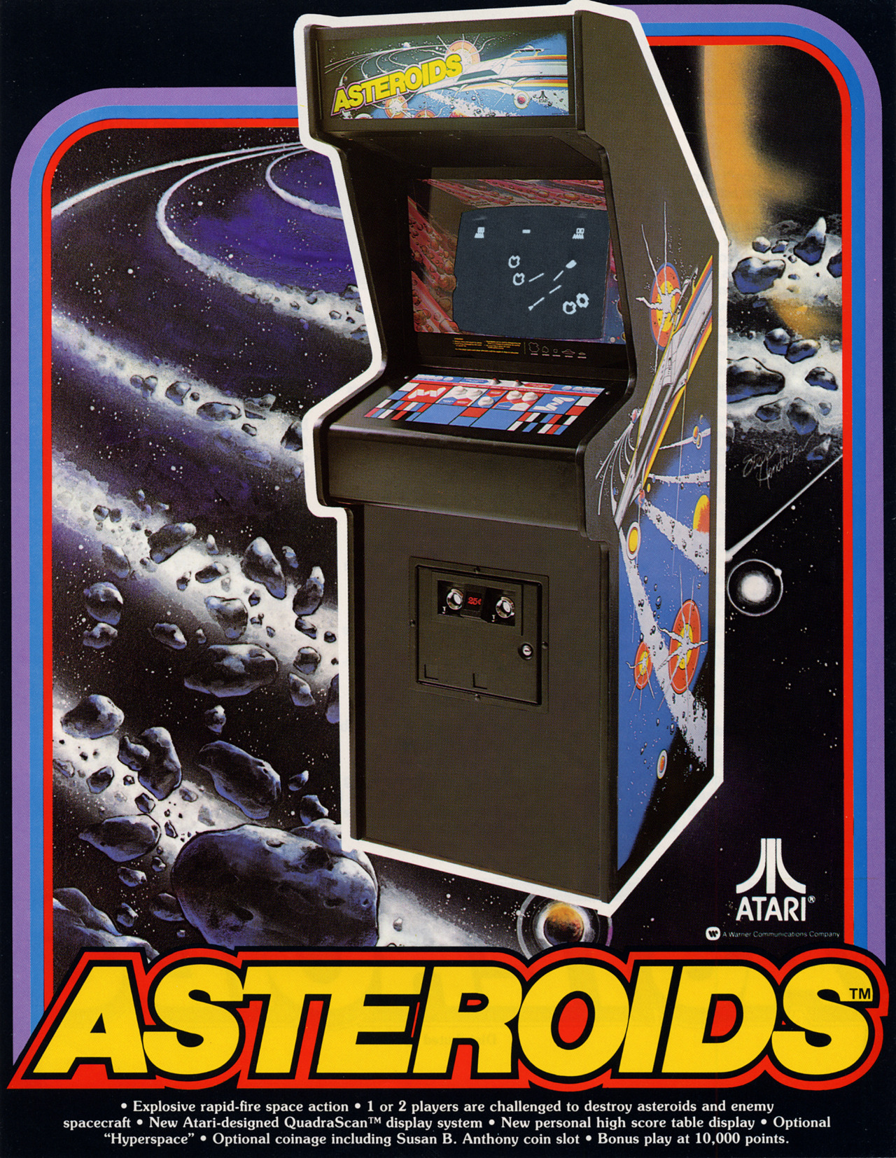 Asteroids (video game, multidirectional shooter, space, science fiction ...