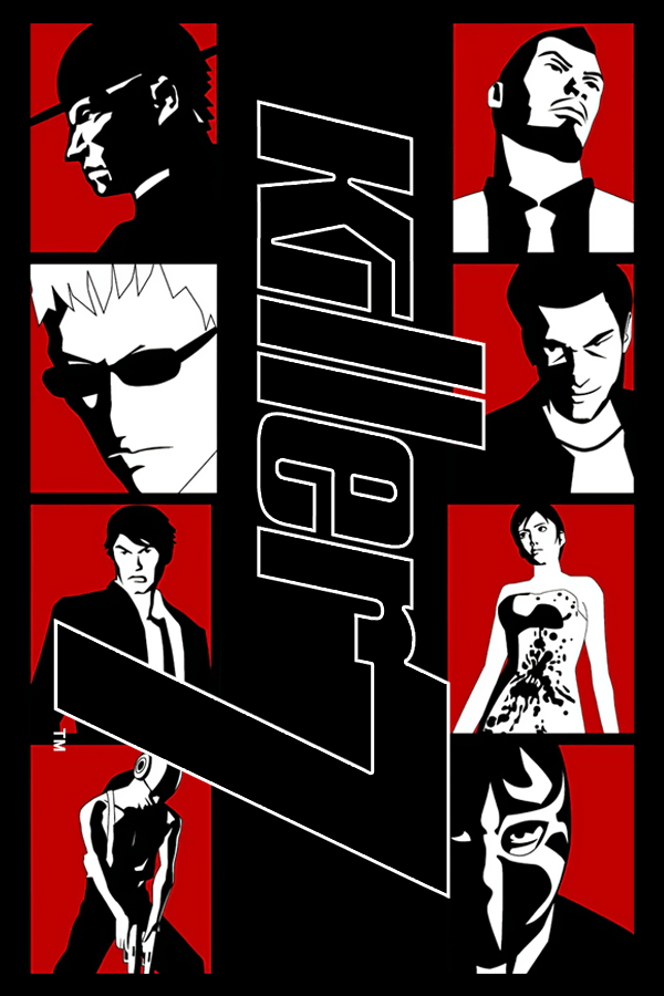 Killer7 (video game, action-adventure, surrealism, postmodernism, low ...