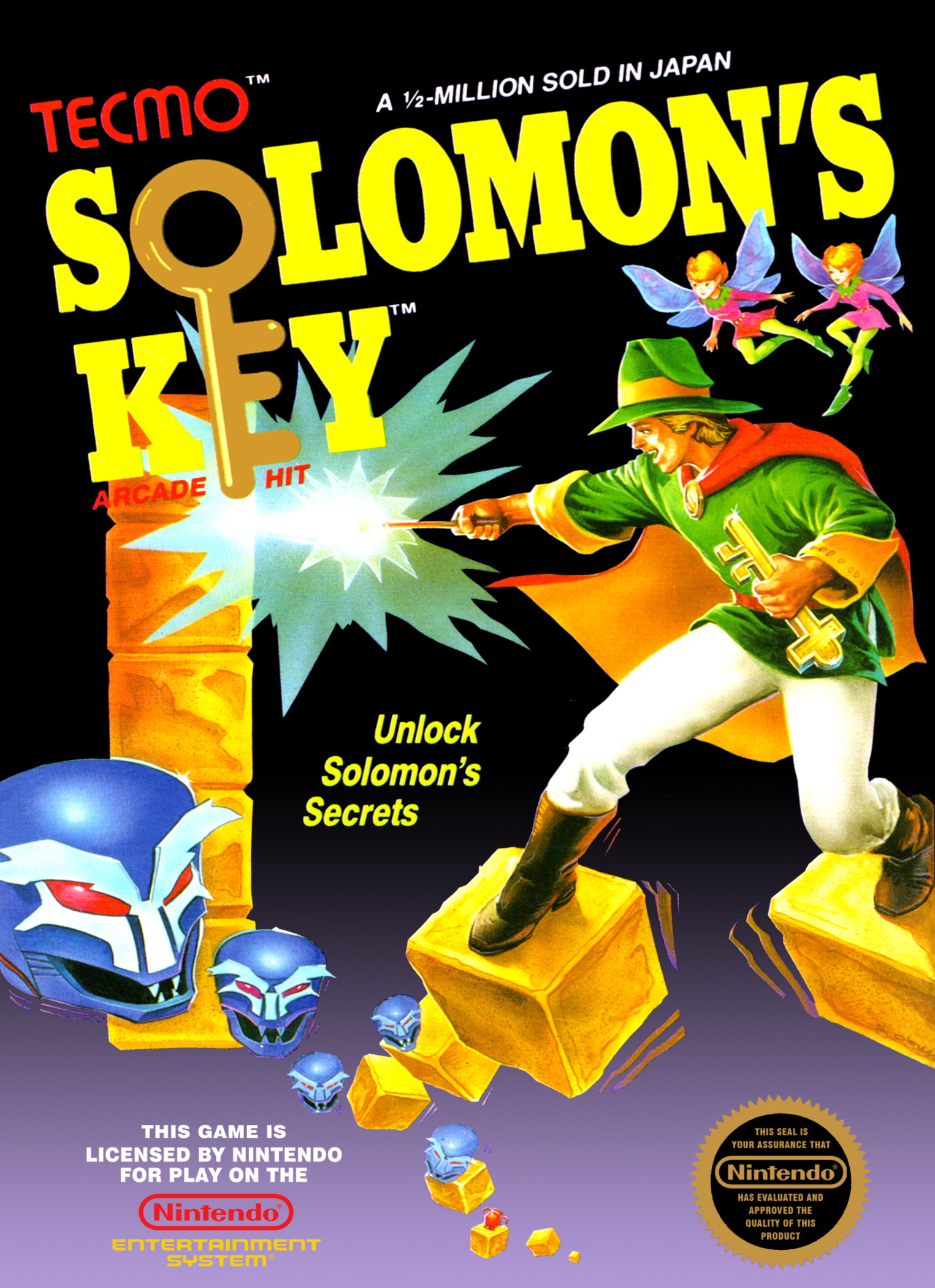 Solomon's Key [ソロモンの鍵] (video game, NES, 1987) reviews & ratings ...