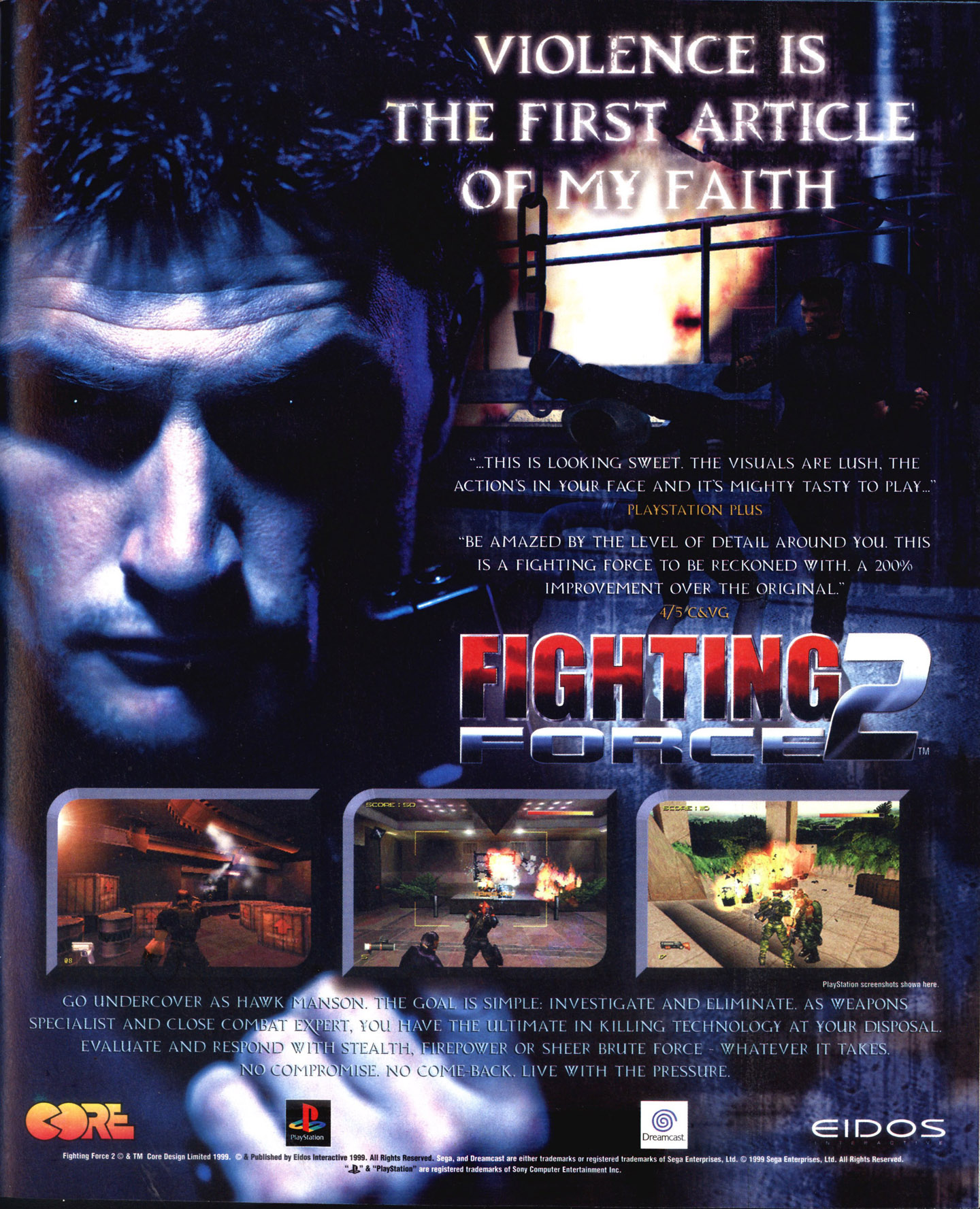 Fighting Force 2 (video game, beat 'em up, action-adventure, third ...