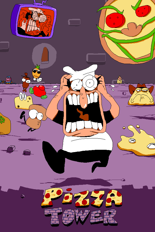 Pizza Tower (video game, 2D platformer, absurdist comedy, side scroller ...