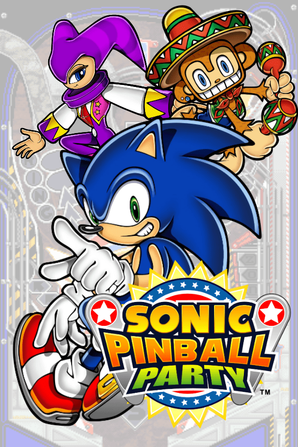 Sonic Pinball Party (video game, pinball, anthro, top-down, vertical ...