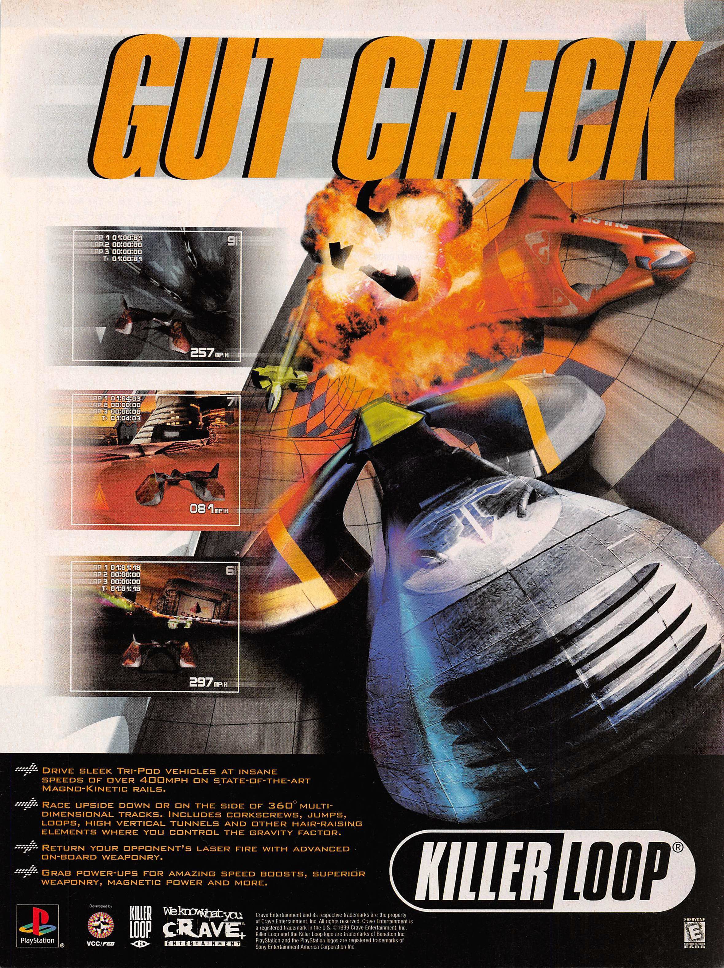 Killer Loop Video Game Racing Wheel Science Fiction Futuristic