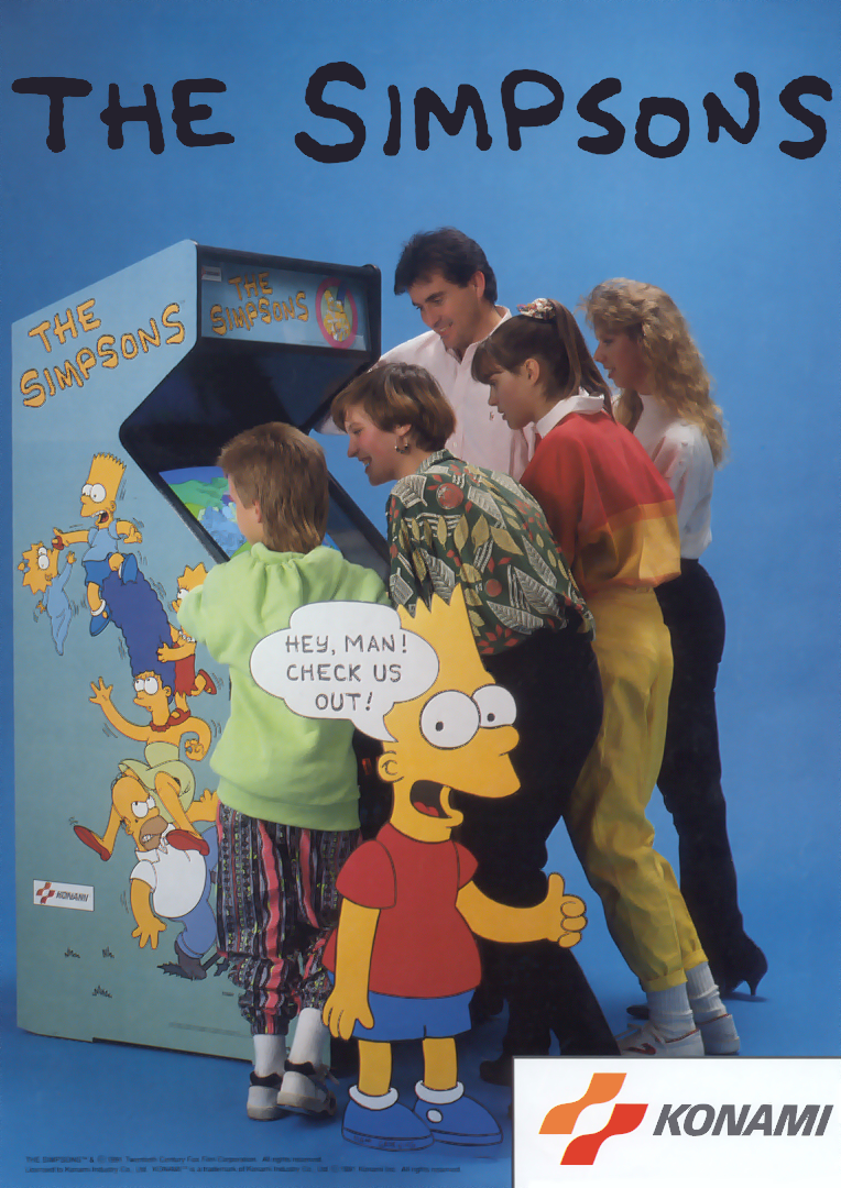 The Simpsons (video game, belt scroller, comedy, arcade, real-time ...