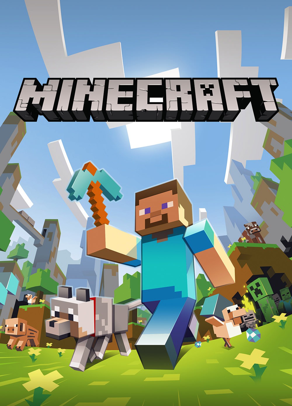 Minecraft (video game, sandbox, open world survival craft, fantasy, day ...