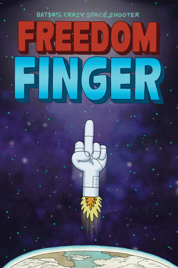 Freedom Finger (video game, music, scrolling shooter, space, absurdist ...