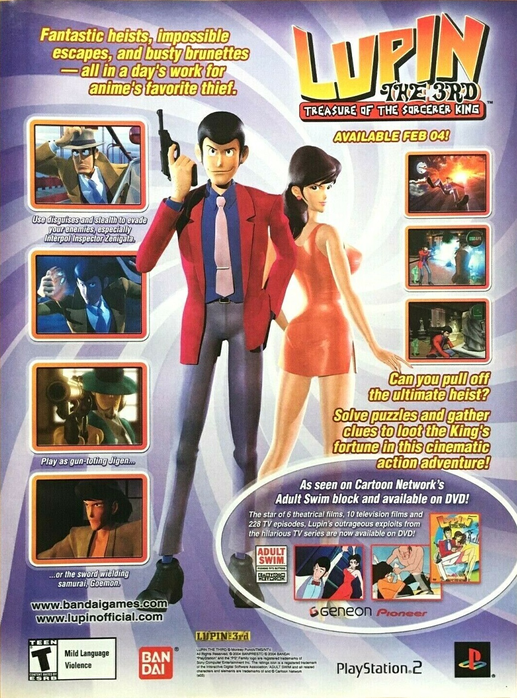 Lupin the 3rd: Treasure of the Sorcerer King (video game, stealth ...