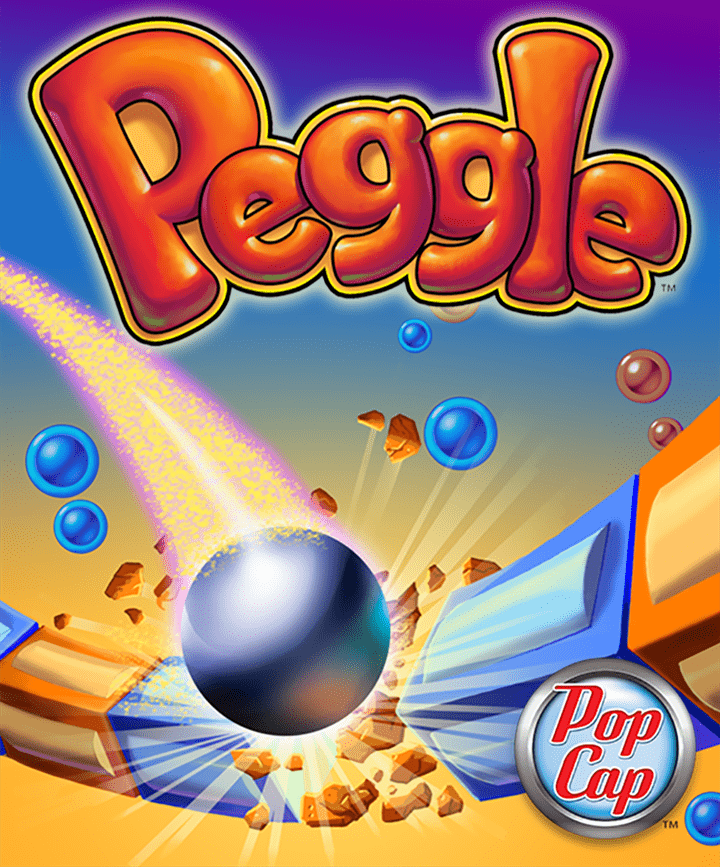 Peggle (video game, aim and shoot puzzle, turn-based, fixed screen ...