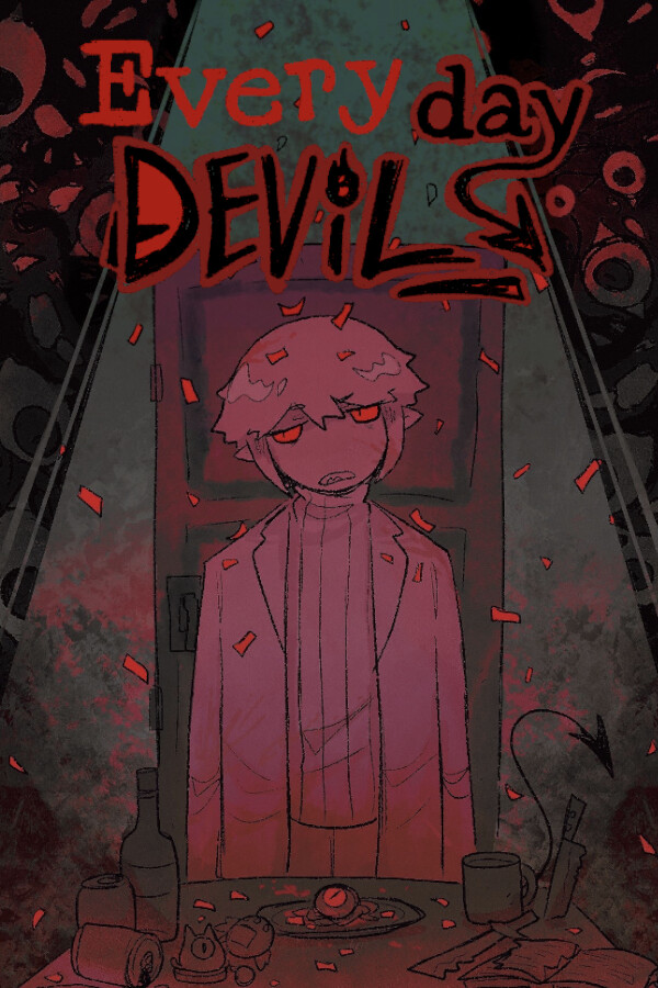 Everyday Devil (video game, demon, 3/4 view, anime art, psychological ...