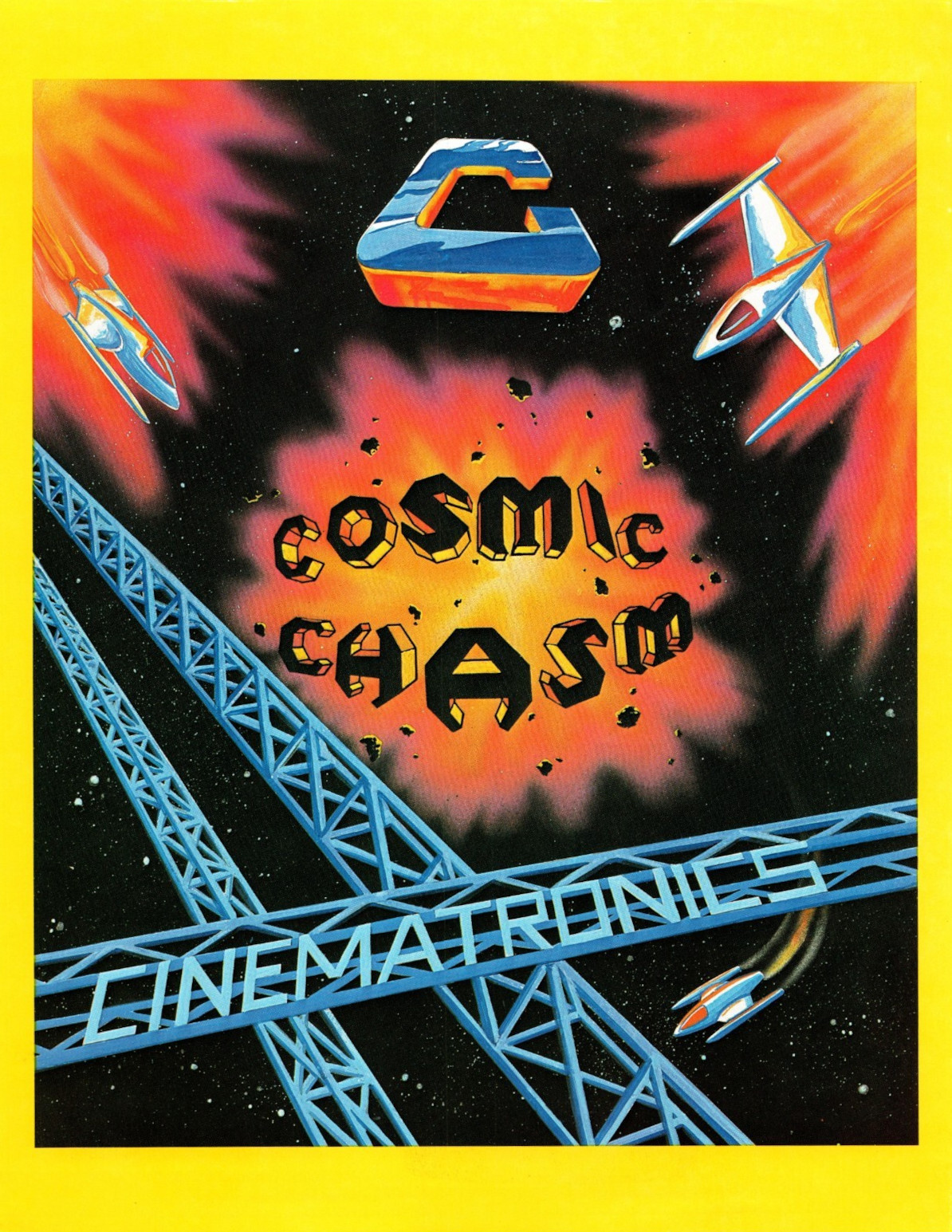 Cosmic Chasm (video game, multidirectional shooter, space, vector ...