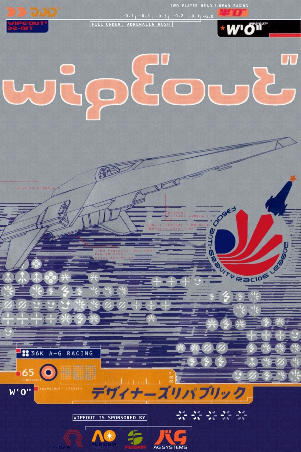 WipEout (video game, futuristic racing, third-person, low poly, real ...
