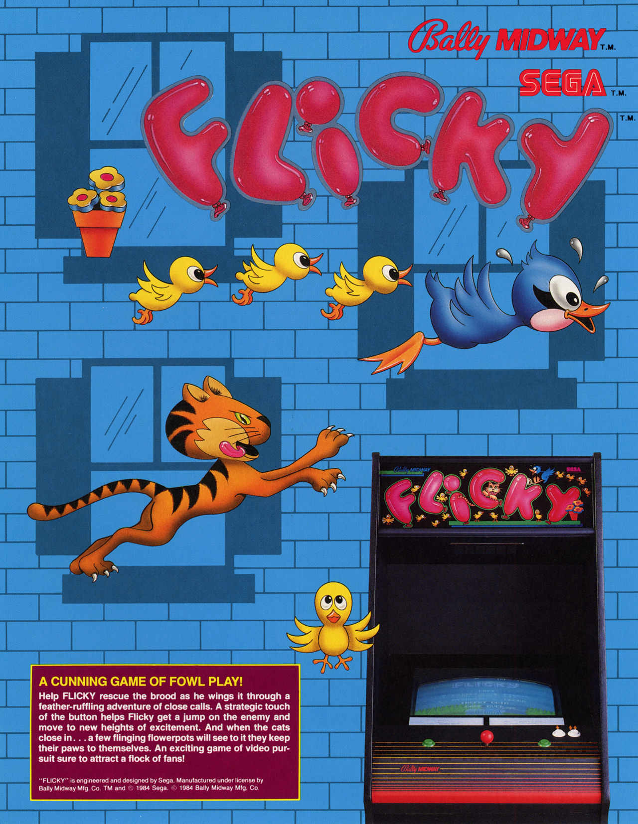 Flicky (video game, 2D platformer, arcade, collect-a-thon platformer ...