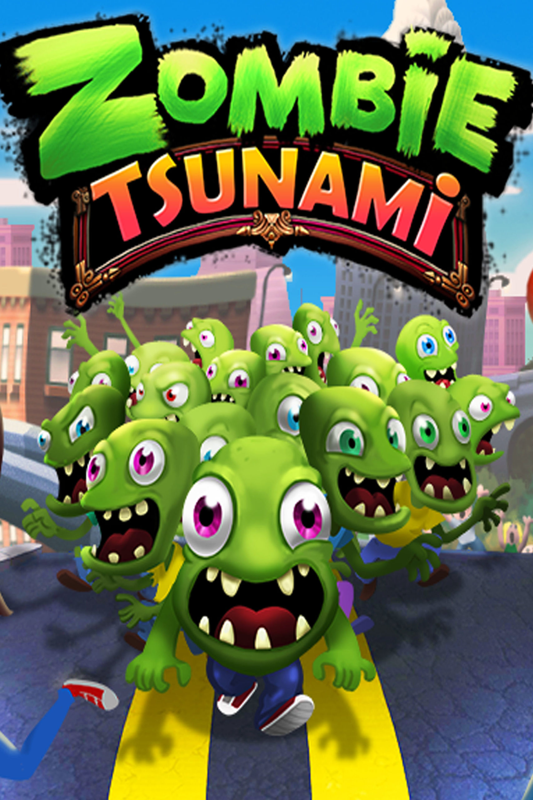 Zombie Tsunami (video game, zombie, endless runner, 2D auto runner, 2D ...