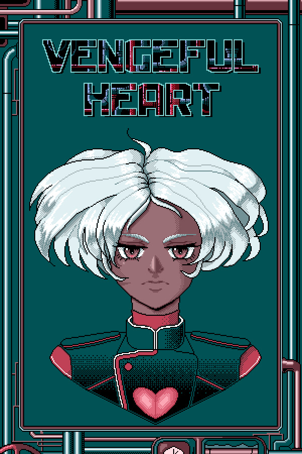 Vengeful Heart (video game, visual novel, cyberpunk, romance, pixel art ...