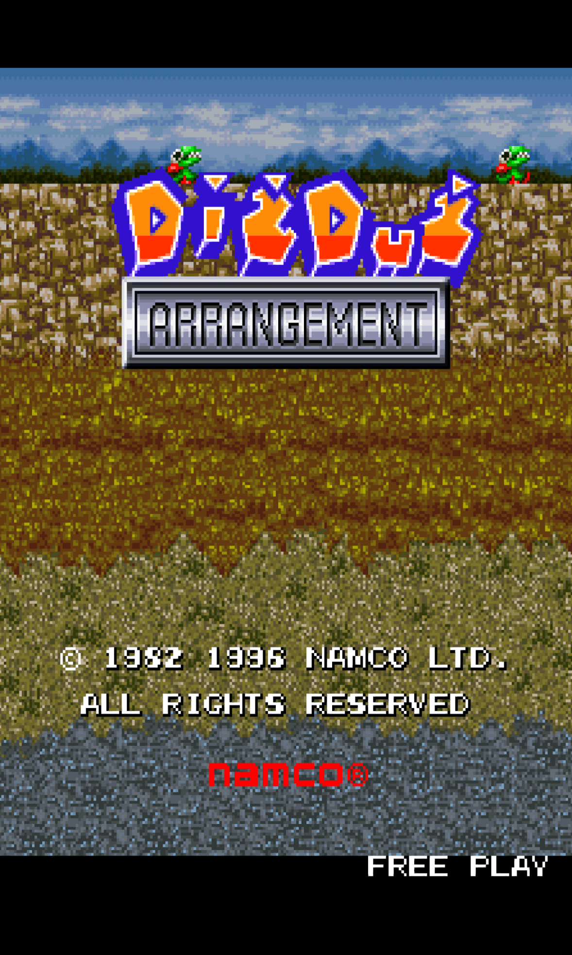 Dig Dug Arrangement. (video game, action, arcade, side view, fixed ...