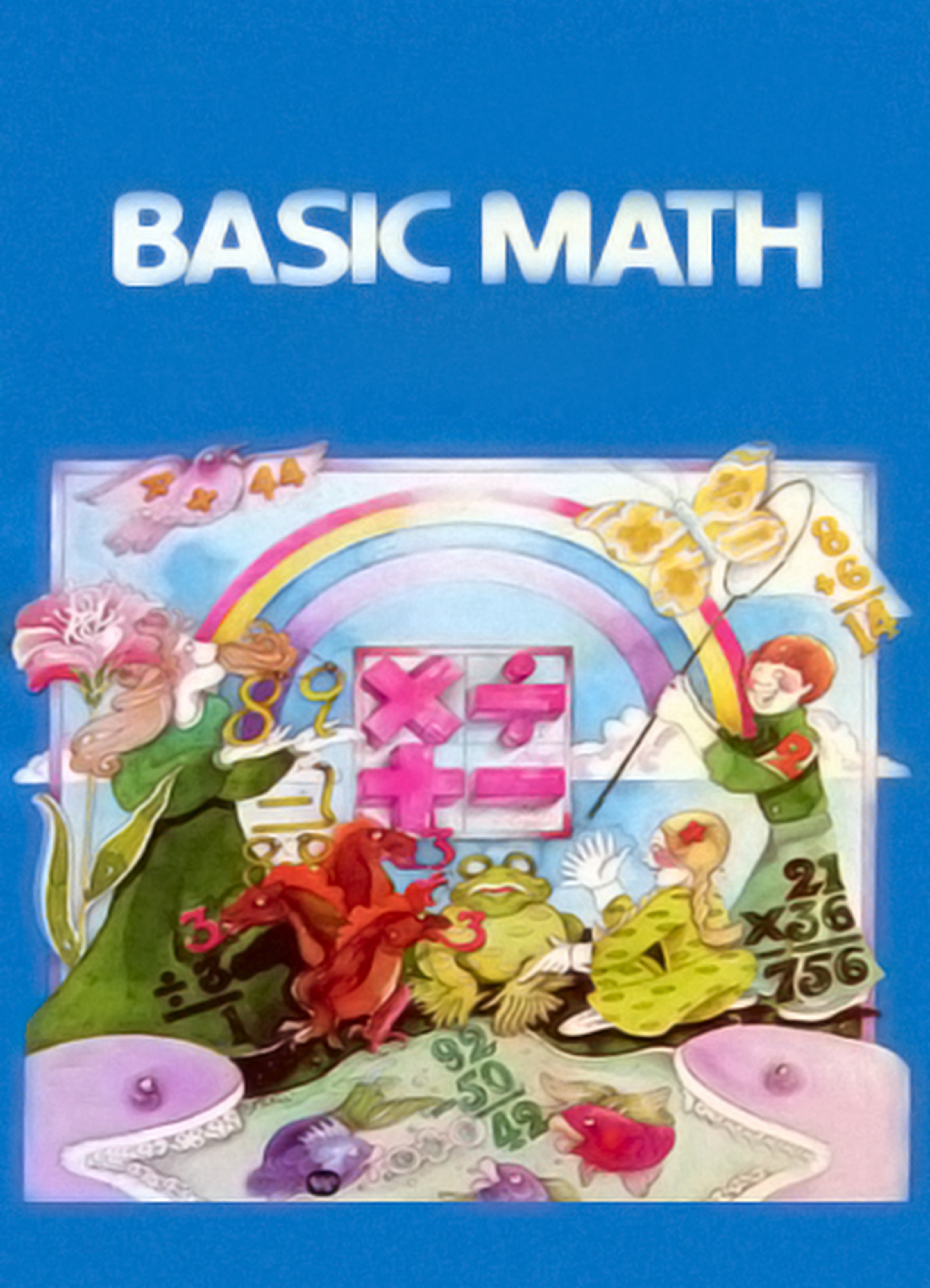 Basic Math (video game, math, scholastic, minimalist art, fixed screen ...