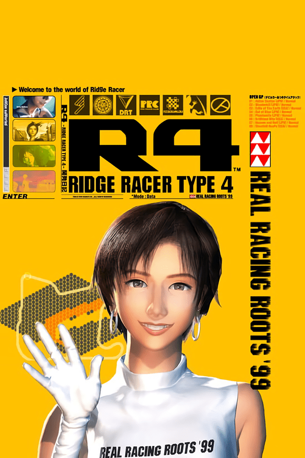Ridge Racer Type 4 (video game, arcade racing, third-person, low poly ...