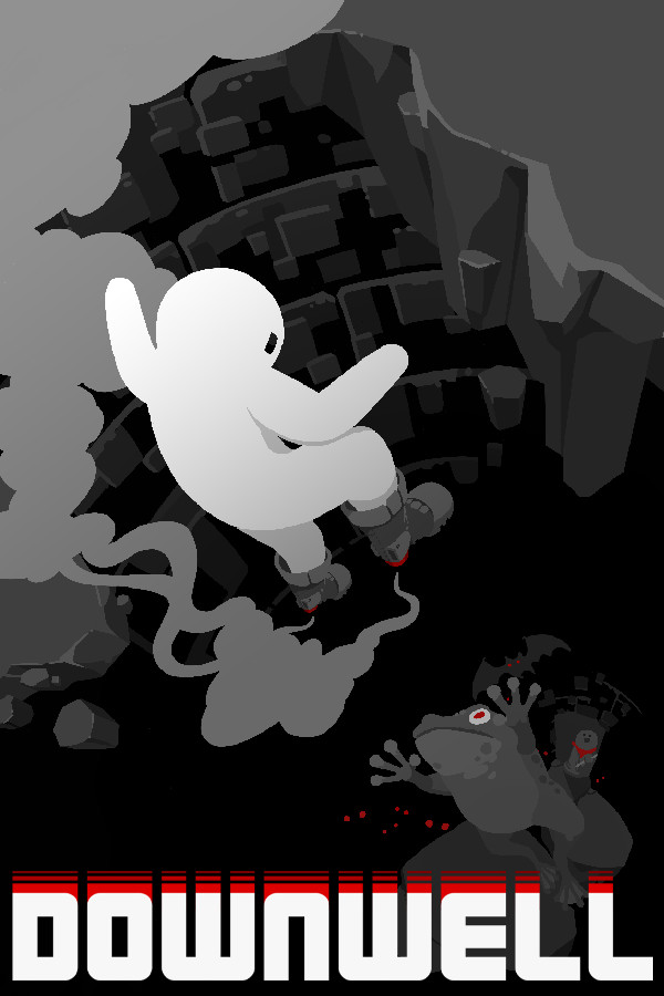 Downwell (video game, 2D platformer, vertical platformer, action ...