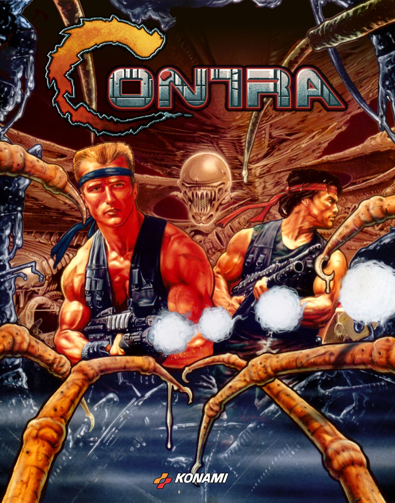 Contra (video game, run and gun, 2D platformer, alien, side scroller ...