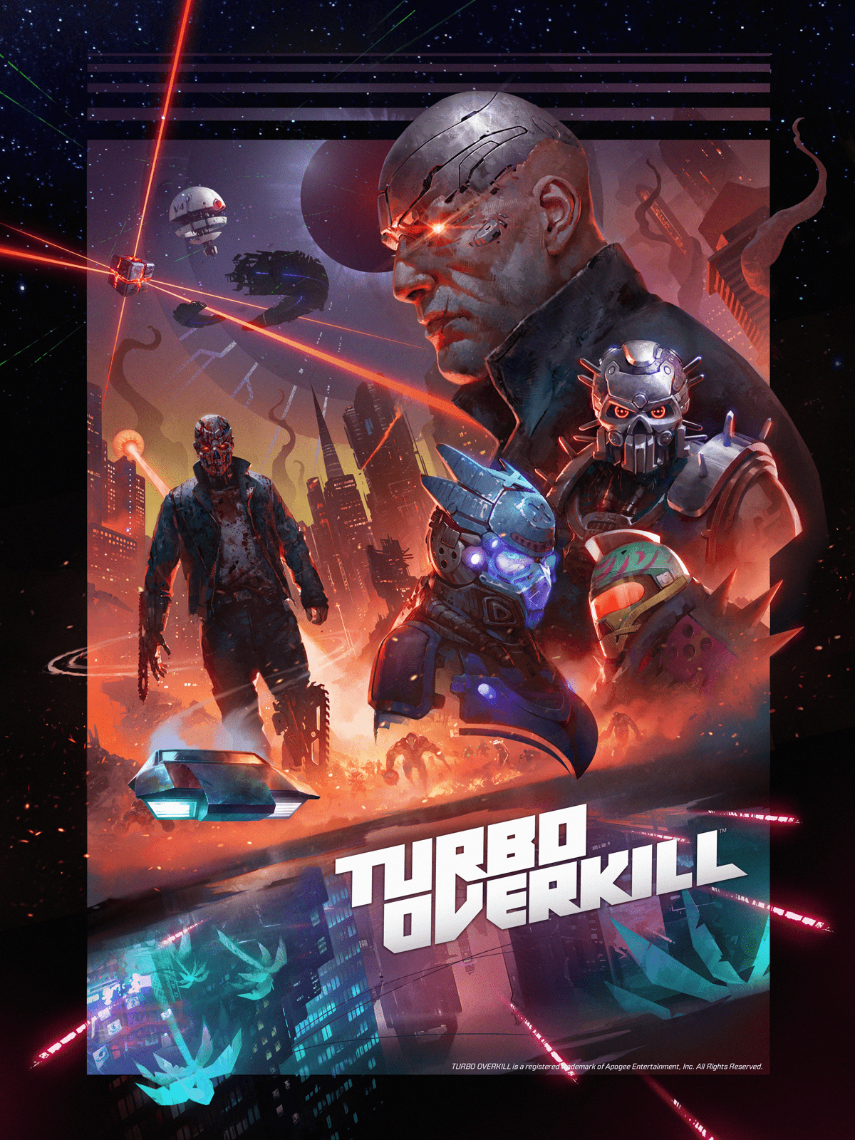 Turbo Overkill (video game, cyberpunk, movement shooter, dystopian ...