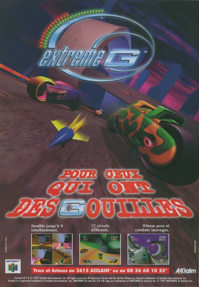 Extreme-G (video game, futuristic racing, motorcycle, real-time ...