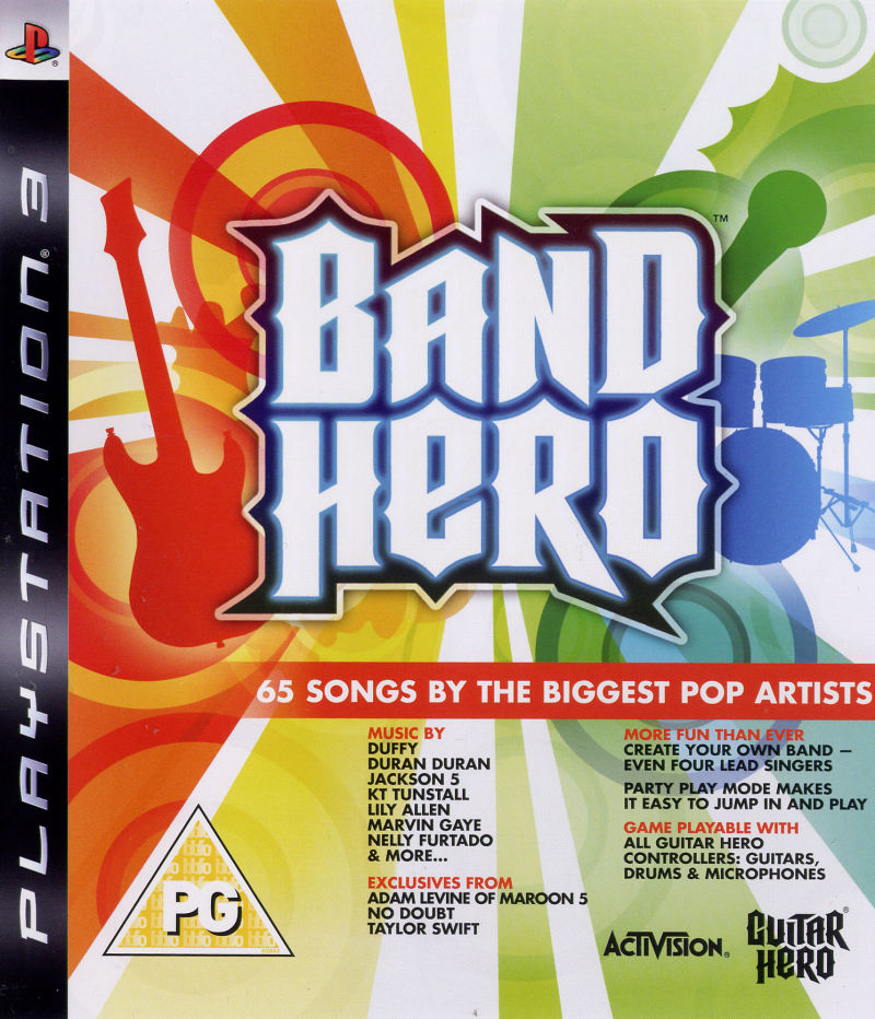 Band Hero (video game, music, rhythm, singing, rhythm game controller ...