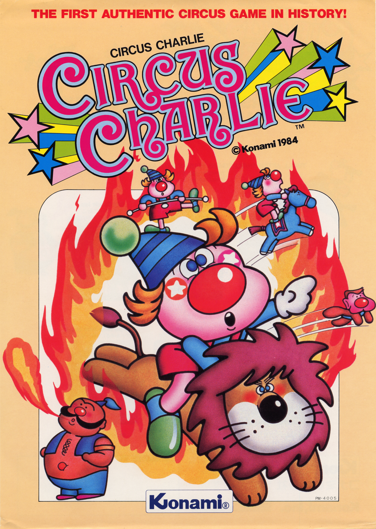 Circus Charlie (video game, arcade, 2D platformer, side view, high ...