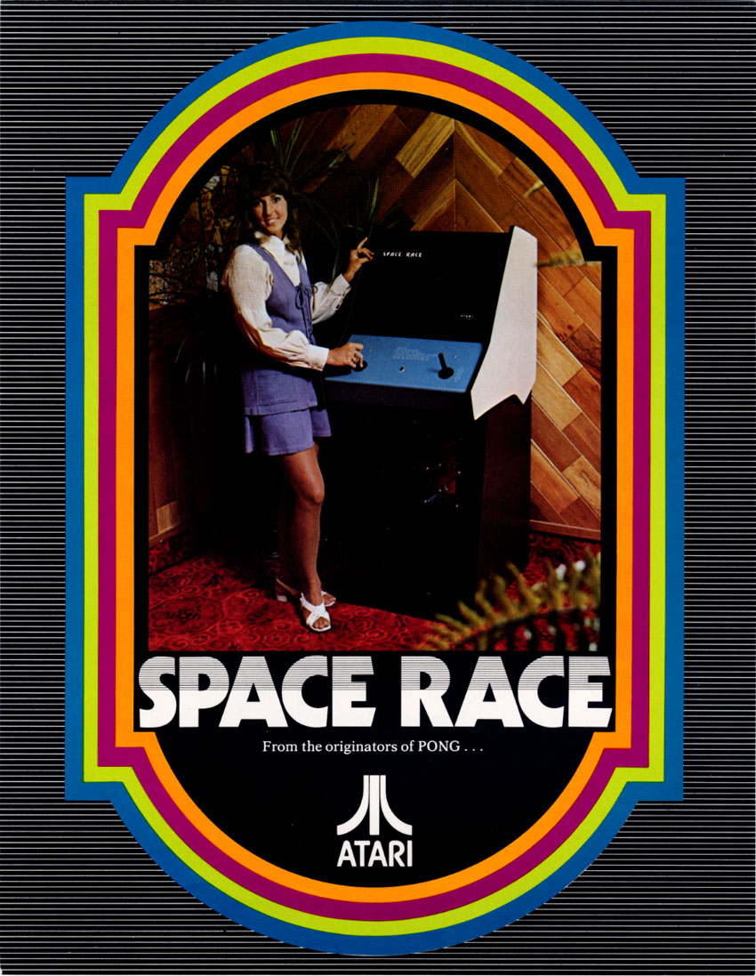 Space Race (video game, obstacle course, space, arcade, top-down, real ...
