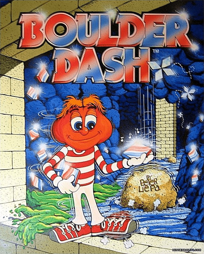 Boulder Dash (video game, rocks and diamonds, side scroller, pixel art ...