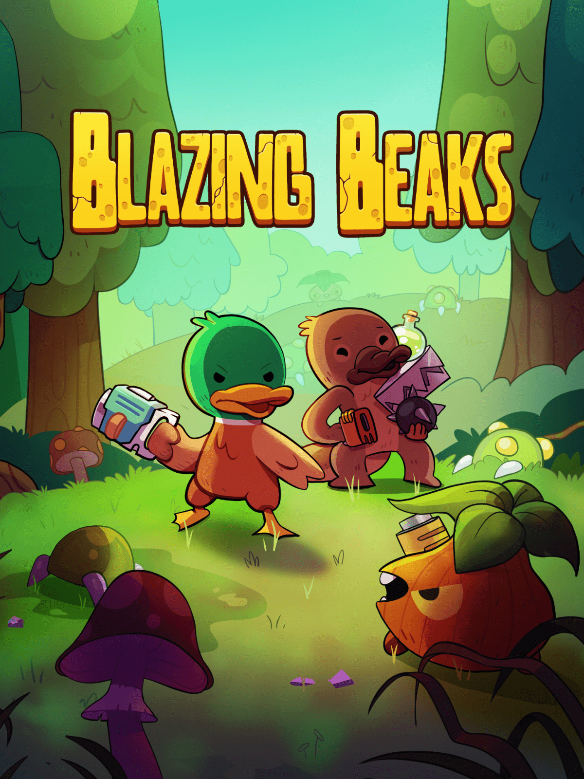 Blazing Beaks (video game, dungeon crawler, twin-stick shooter ...