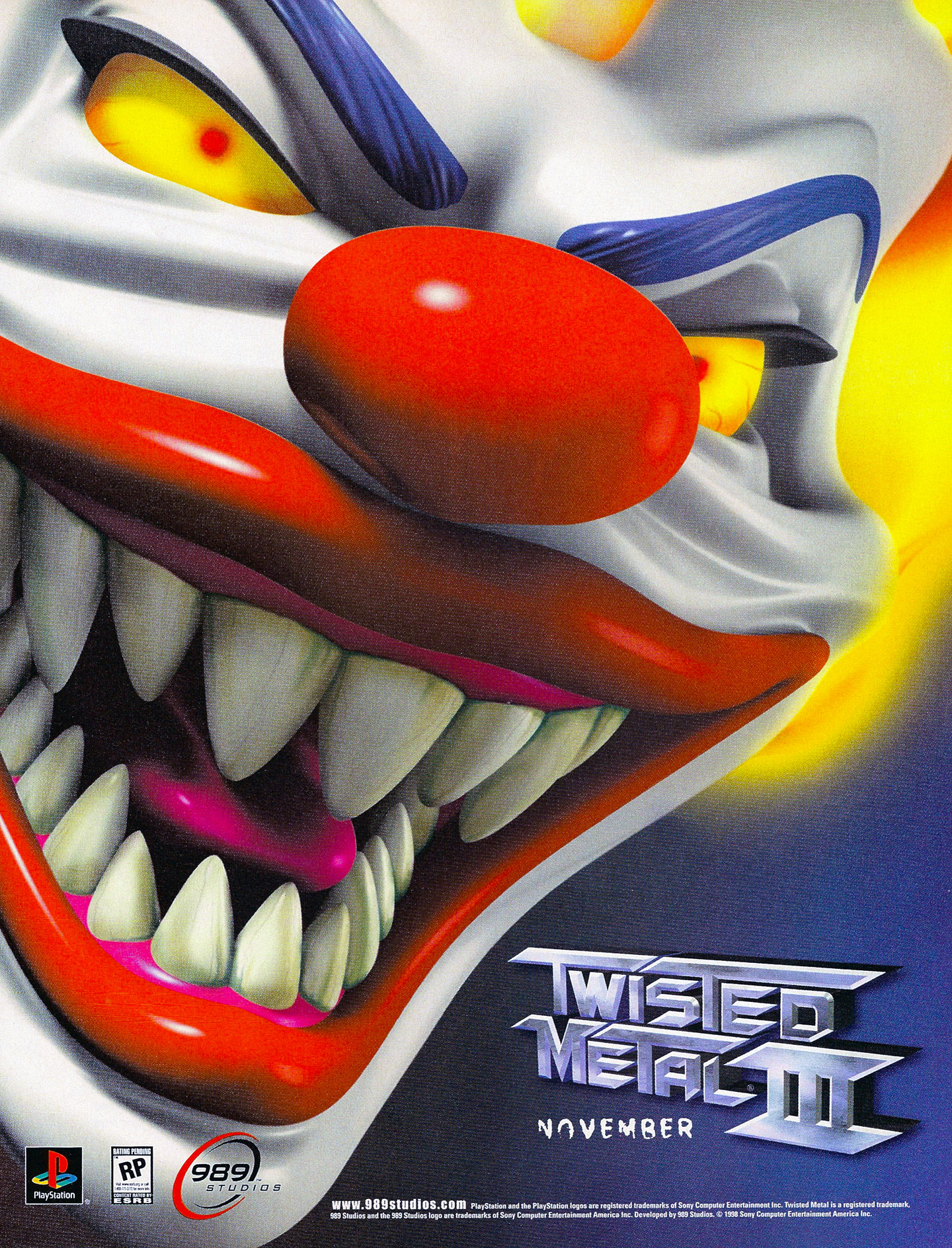 Twisted Metal III (video game, car combat, third-person, low poly, real ...