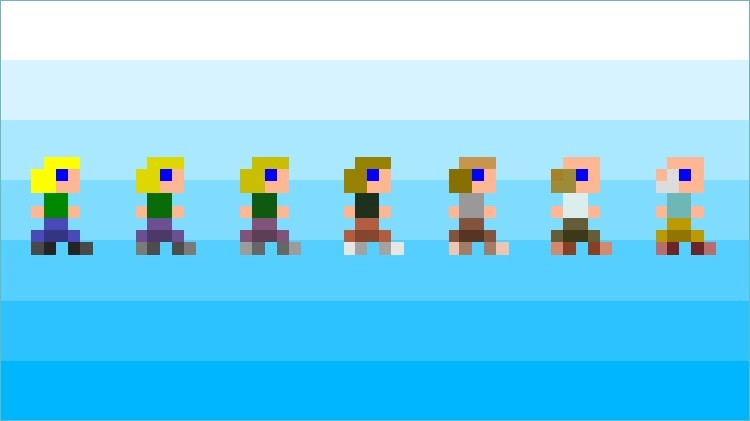 Passage (video game, flatgame, pixel art, side scroller, real-time ...