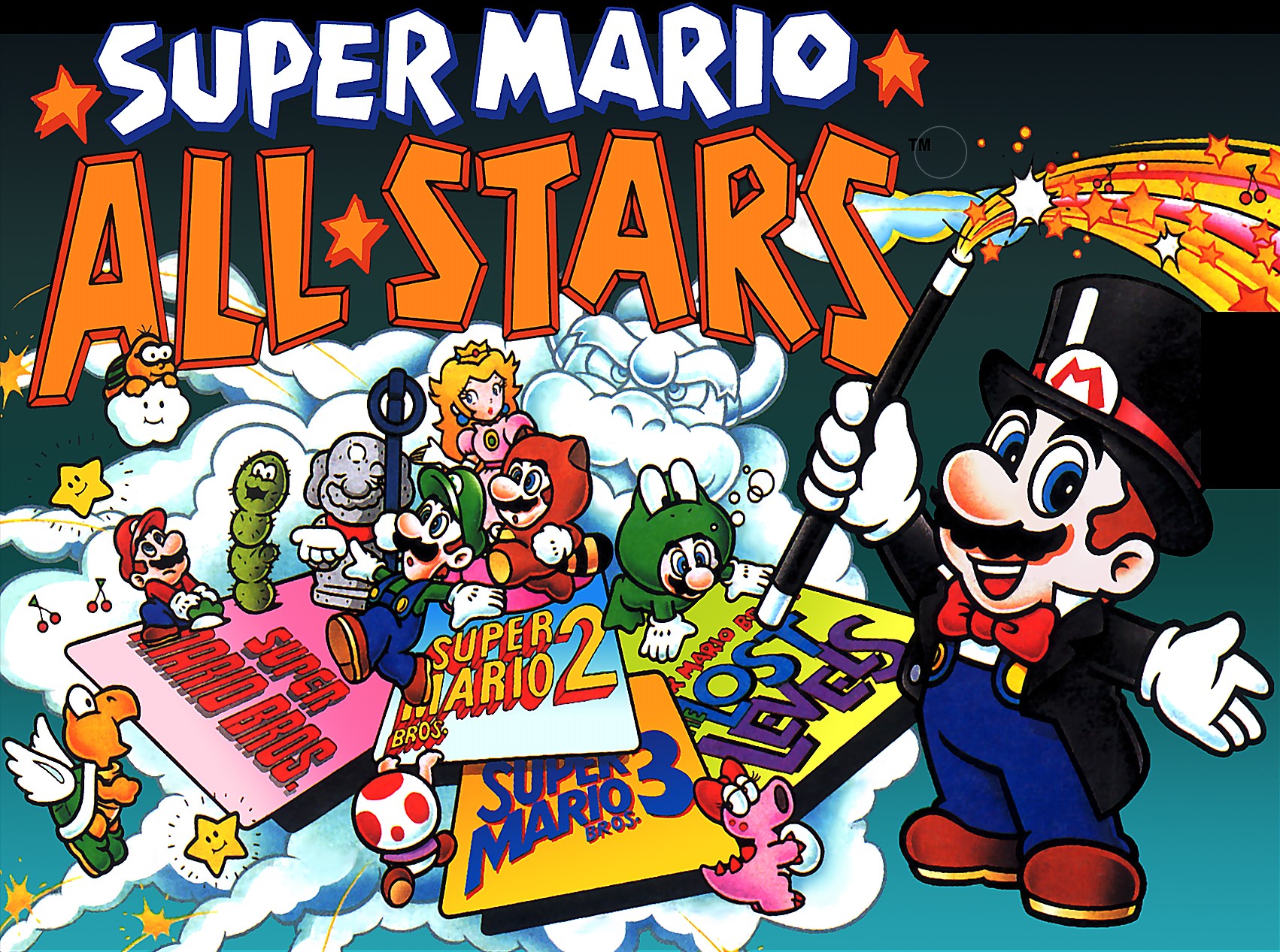 Super Mario All-Stars (video game, 2D platformer, fantasy, side ...