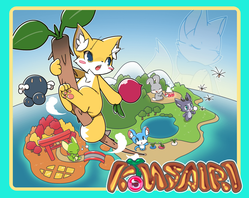 Konsairi (video game, doujin soft, anime art, 2D platformer, fantasy ...