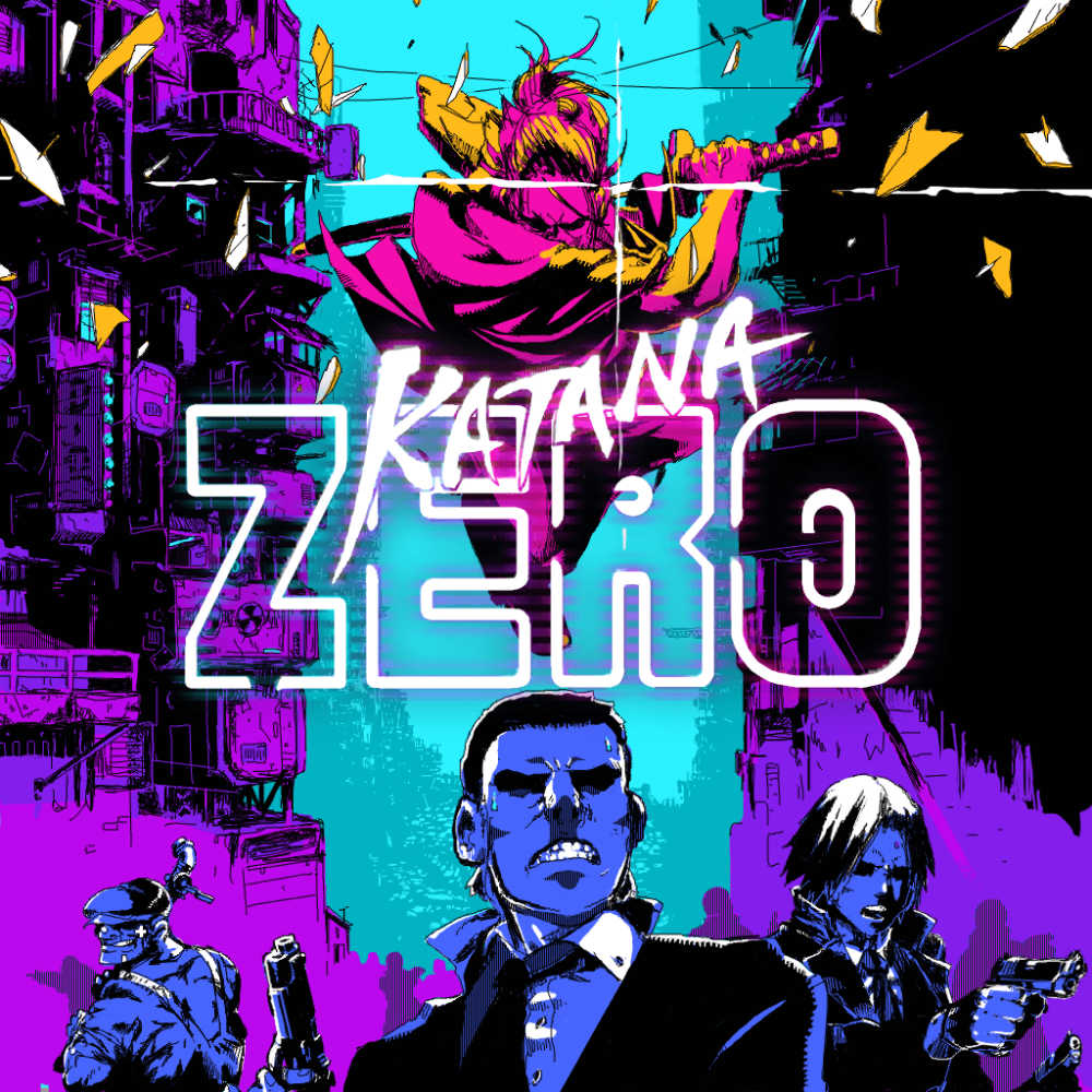 Katana ZERO (video game, 2D platformer, cyberpunk, ninja, hack and slash, side scroller, bullet ...