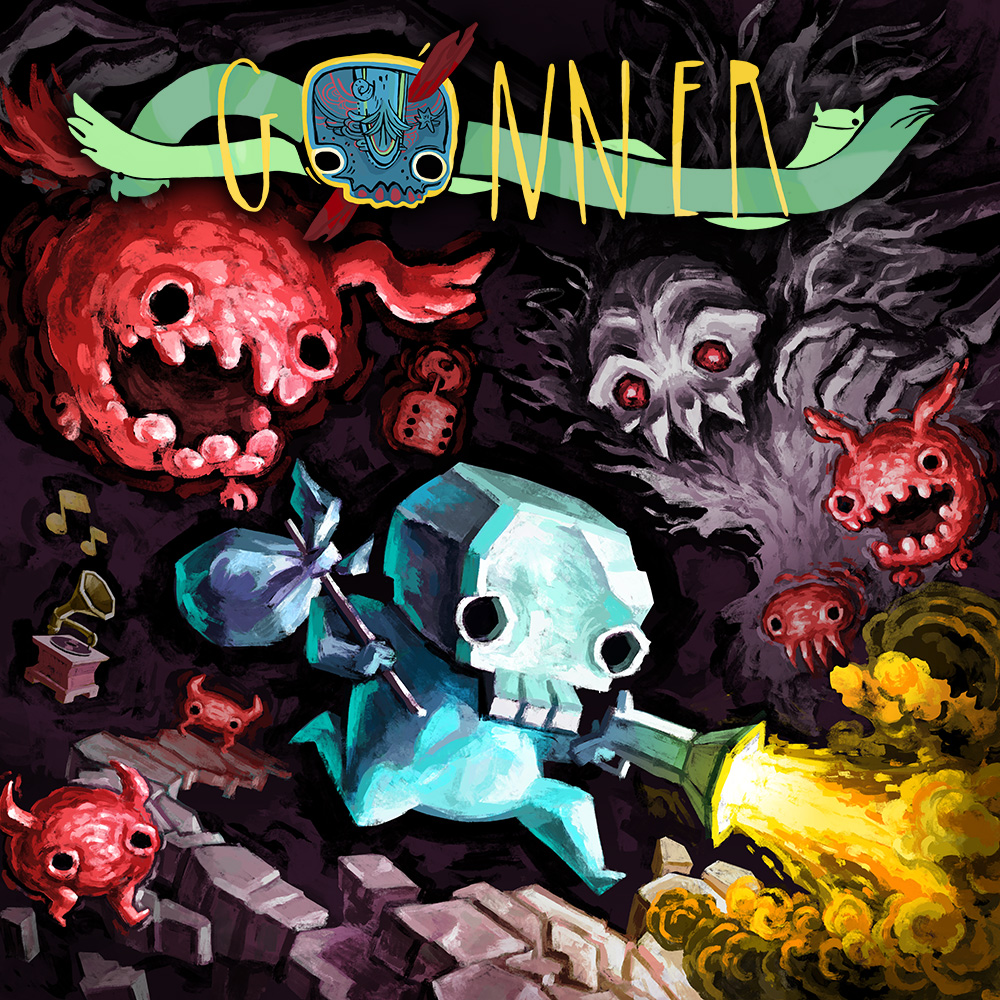 GoNNER (video game, action roguelike, 2D platformer, run and gun ...