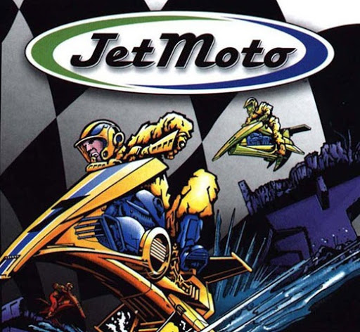 Jet Moto (video game, futuristic racing, selectable difficulty, third ...