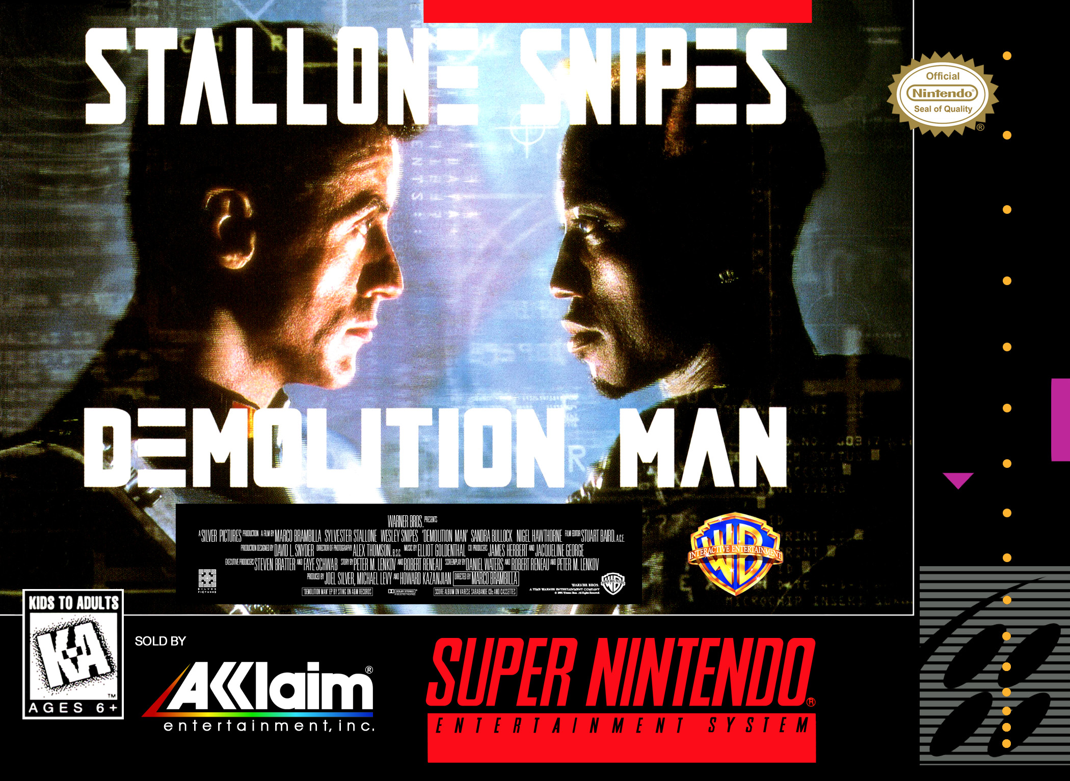 Demolition Man (video game, SNES, 1995) reviews & ratings - Glitchwave ...