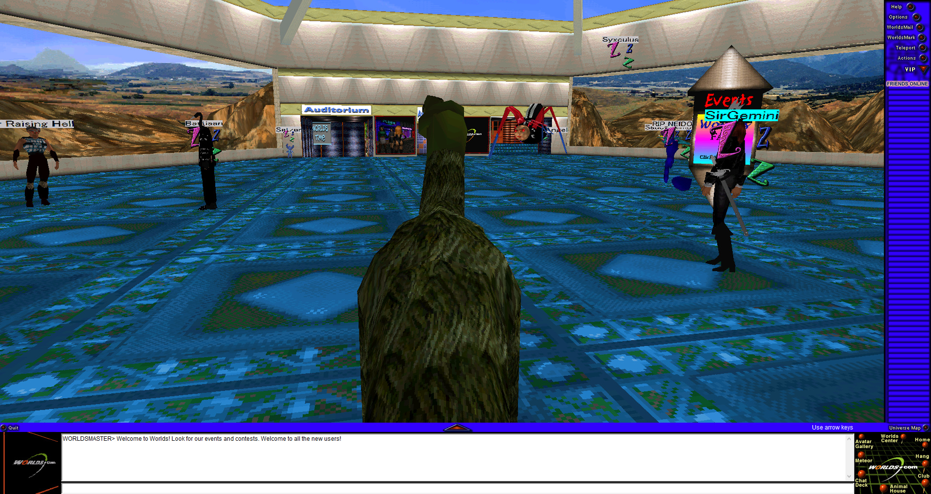 Worlds Chat (video game, MMOSG, first-person, third-person, low poly ...