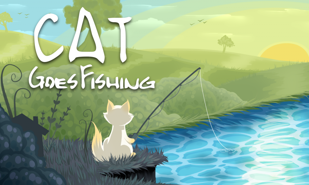 Cat Goes Fishing (video game, fishing, upgrade, cats, side view ...