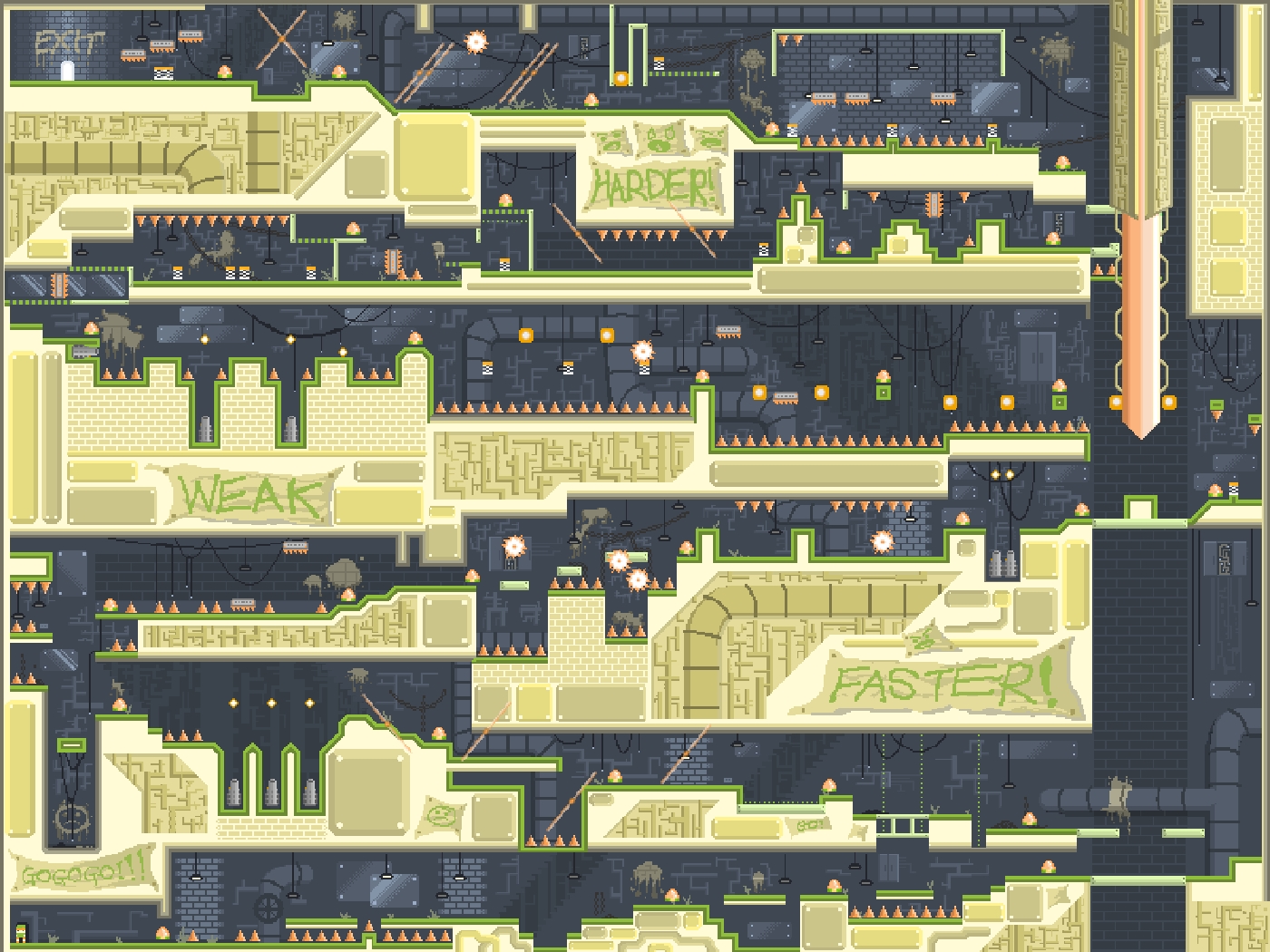 Flood the Chamber (video game, single-screen platformer, side view ...