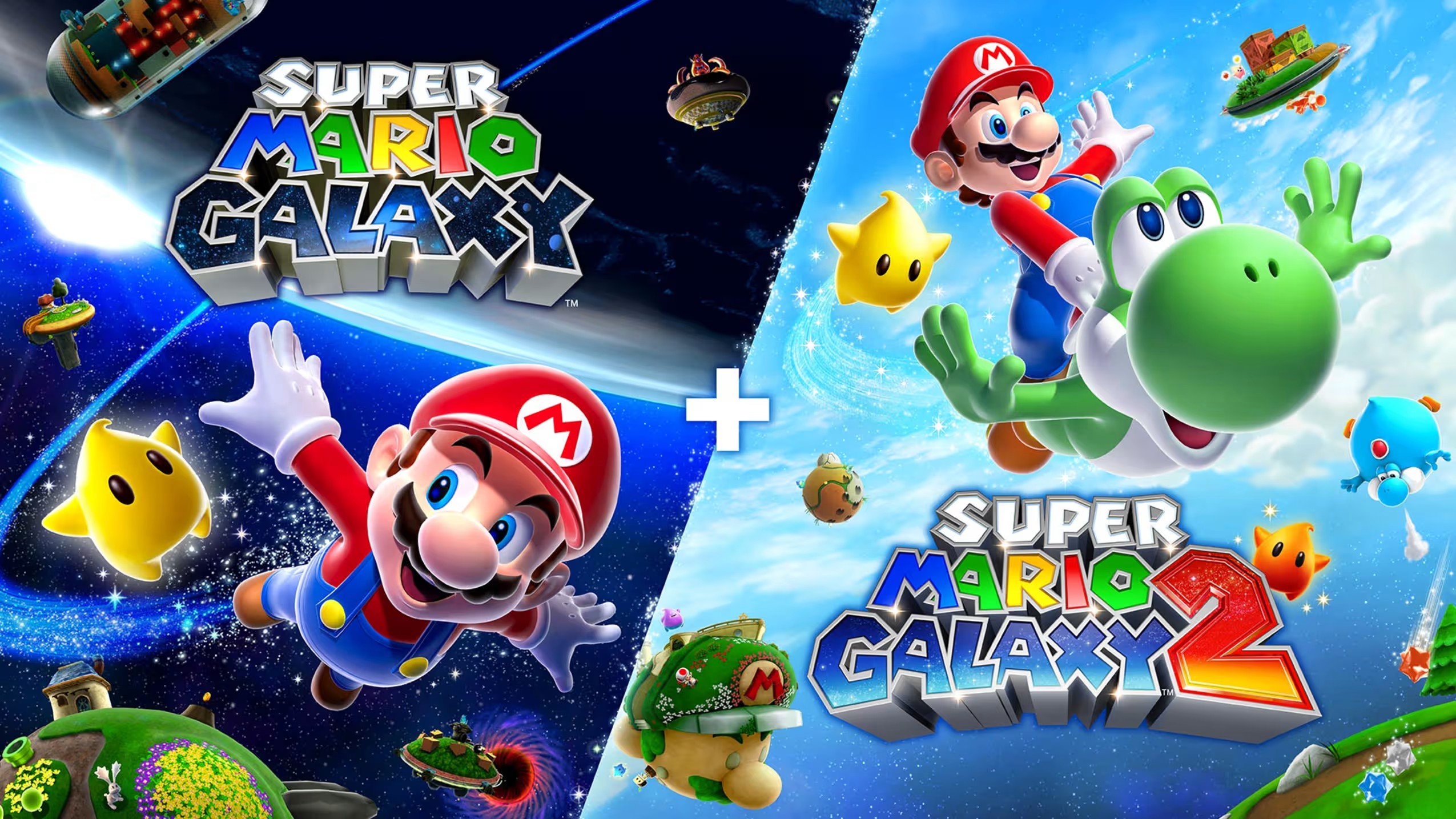 Super Mario Galaxy + Super Mario Galaxy 2 (video game, space, 3D ...